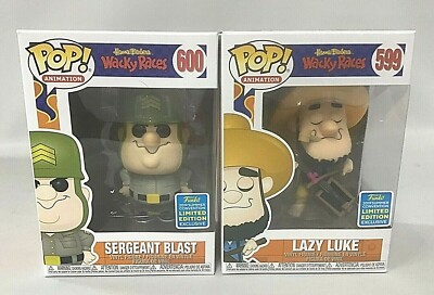 Funko Pop! Set Of 2 Wacky Races Lazy Luke & Sergeant Blast with Shared ...