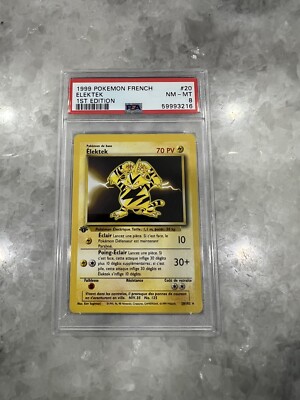 Pokemon TCG - French Electabuzz / Elektek Base Set 1st Edition Rare ...