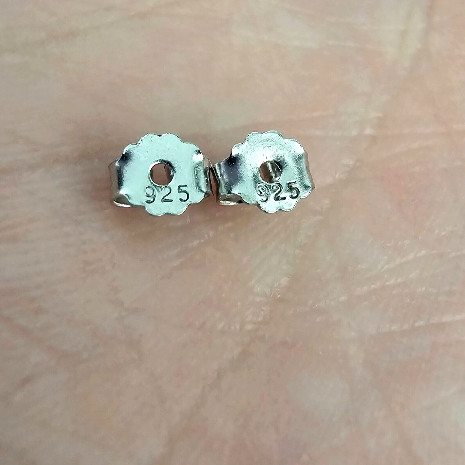 Solid 925 Sterling Silver TCB Lightning Bolt Stud Earrings Sparkling ...