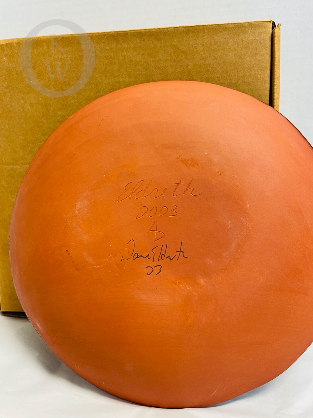 NEW*2003*12" Eldreth Pottery Redware*Red Ware *Handmade Plate-Signed D ...