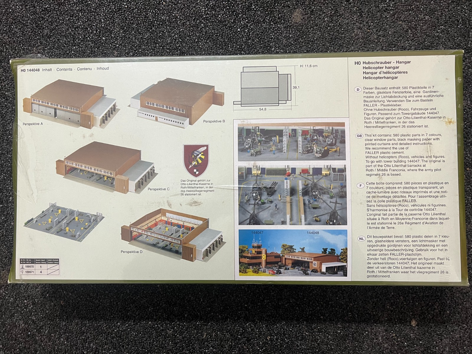 144048 Faller HO Bausatz Hubschrauber-Hangar 1:87 | eBay.de