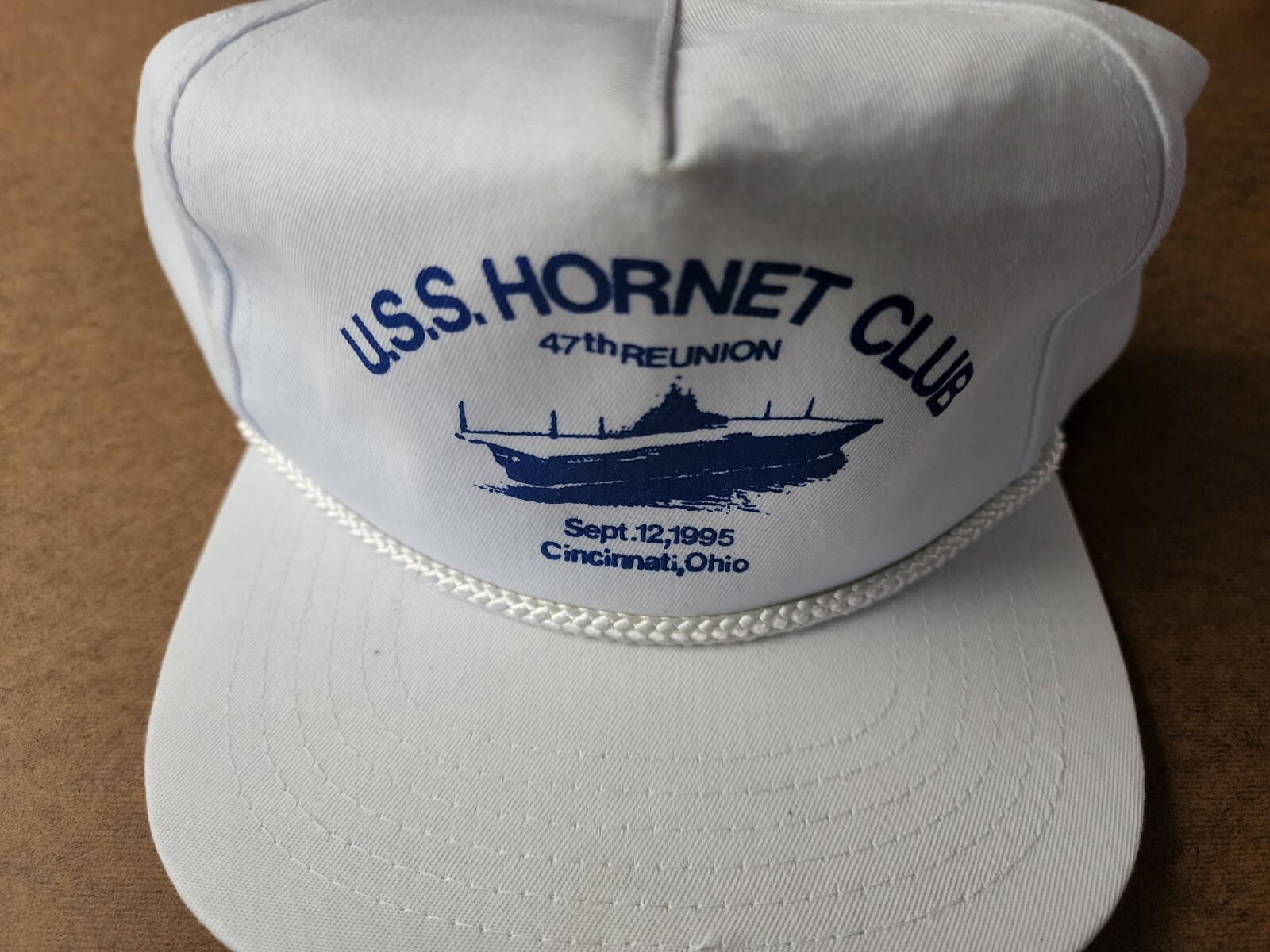 USS Hornet 47th Reunion Embroidered Cap Hat - 1995 - … - Gem
