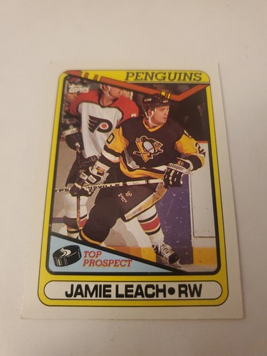 1990-91 Topps Hockey Card Jamie Leach Rookie Pittsburgh Penguins #377 ...
