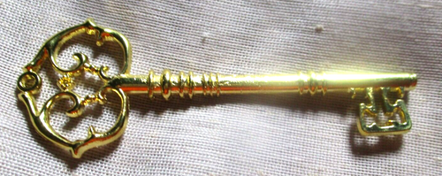 XL NEW BEAUTIFUL SHINY GOLD BRASS "SKELETON" KEY -- 3-1/4 IN | eBay