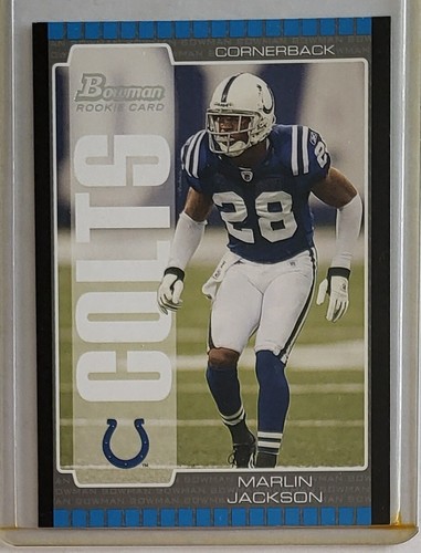 2005 Bowman Rookie #208 Marlin Jackson Indianapolis Colts Football Card ...