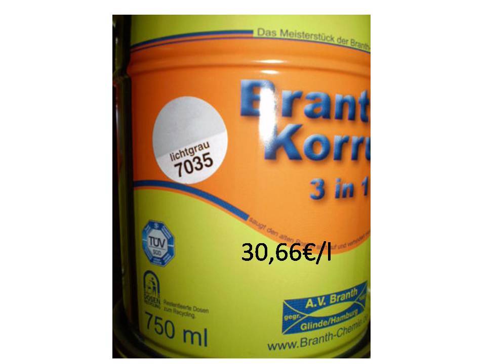 Brantho Korrux 3in1 Rostschutz & Metallschutz Farbe 750ml Farbauswahl ...