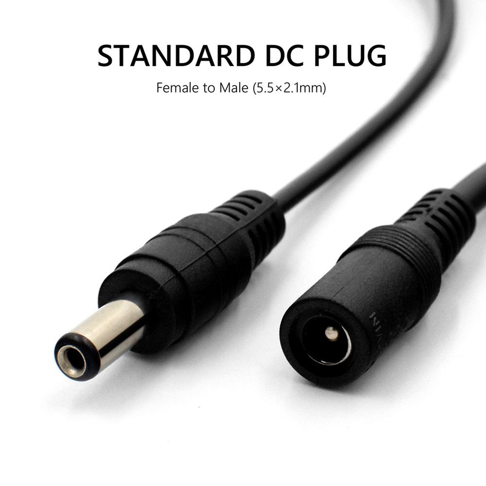 Way Female to Male DC Power Cord Splitter Cable For CCTV Camera LED ...