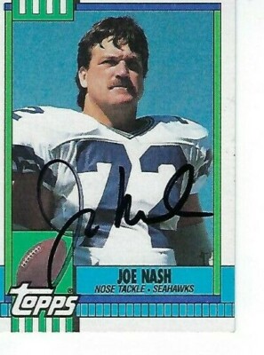 JOE NASH SIGNED 1990 TOPPS #343 - SEATTLE SEAHAWKS | eBay