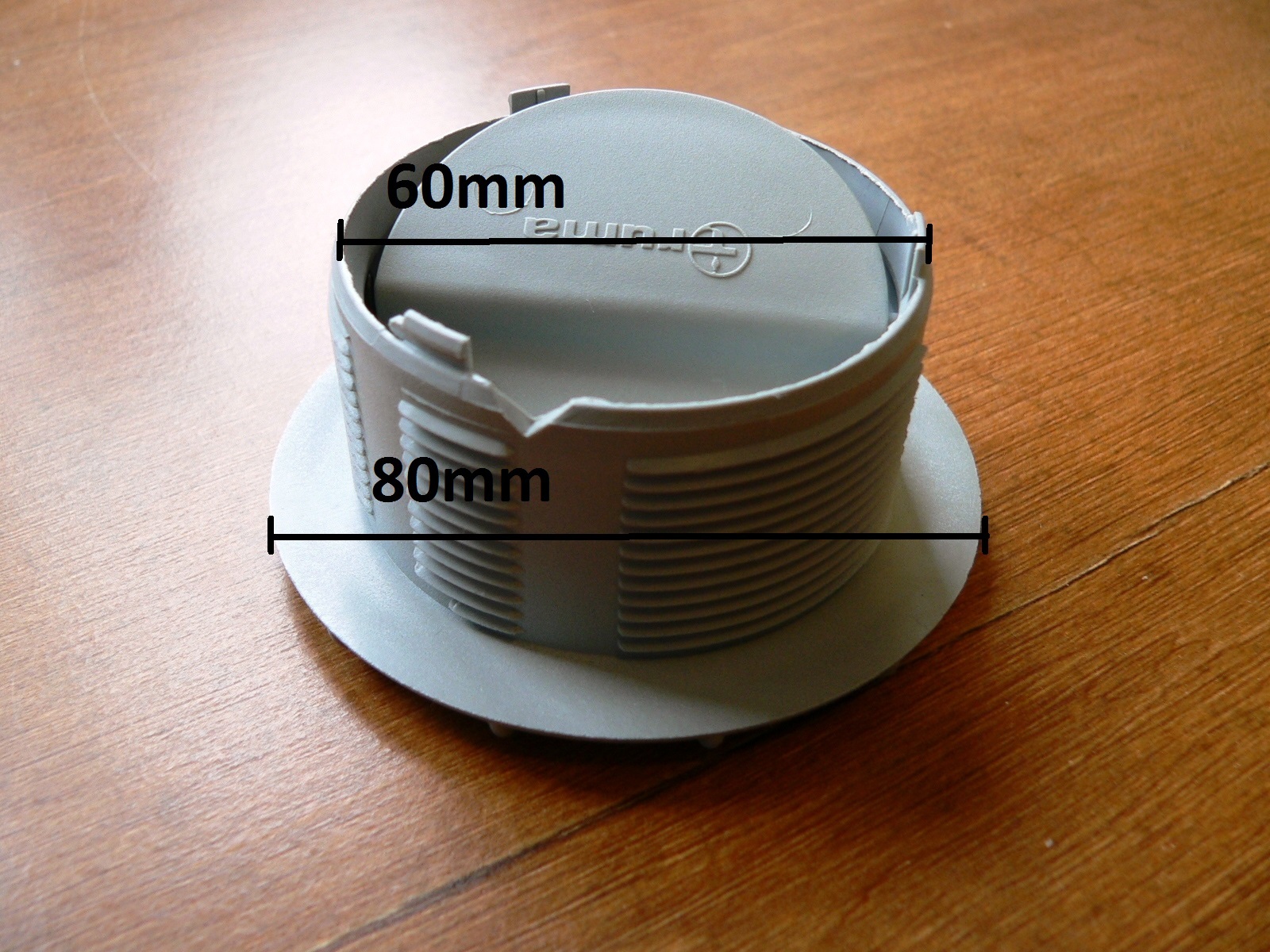 TRUMA ROUND ADJUSTABLE AIR VENT WITH FLAP GREY PART 40171-01 MOTORHOME ...