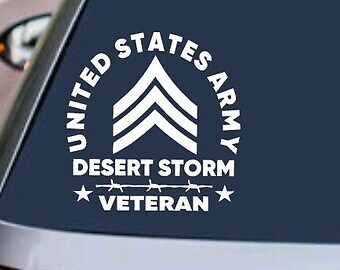 US ARMY DESERT STORM SGT DECAL USA Military Soldier Sticker Car Truck ...