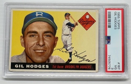 1955 Topps Gil Hodges #187 PSA 3 Dodgers | eBay