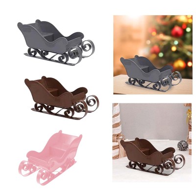 Santa Sleigh Xmas Centerpiece Sled Figurine for Fireplace Desktop Shelf ...