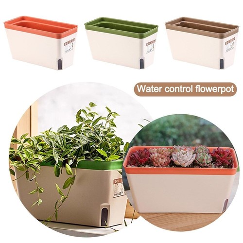 Rectangular Vegetable Planting Pot Double Layer Self Watering Plant Pot ...