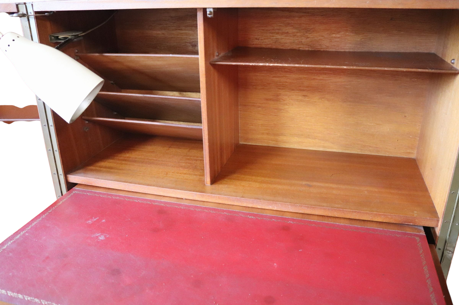 Mid Century Teak Newcraft Home Office Magic Box Style Foldaway Desk ...