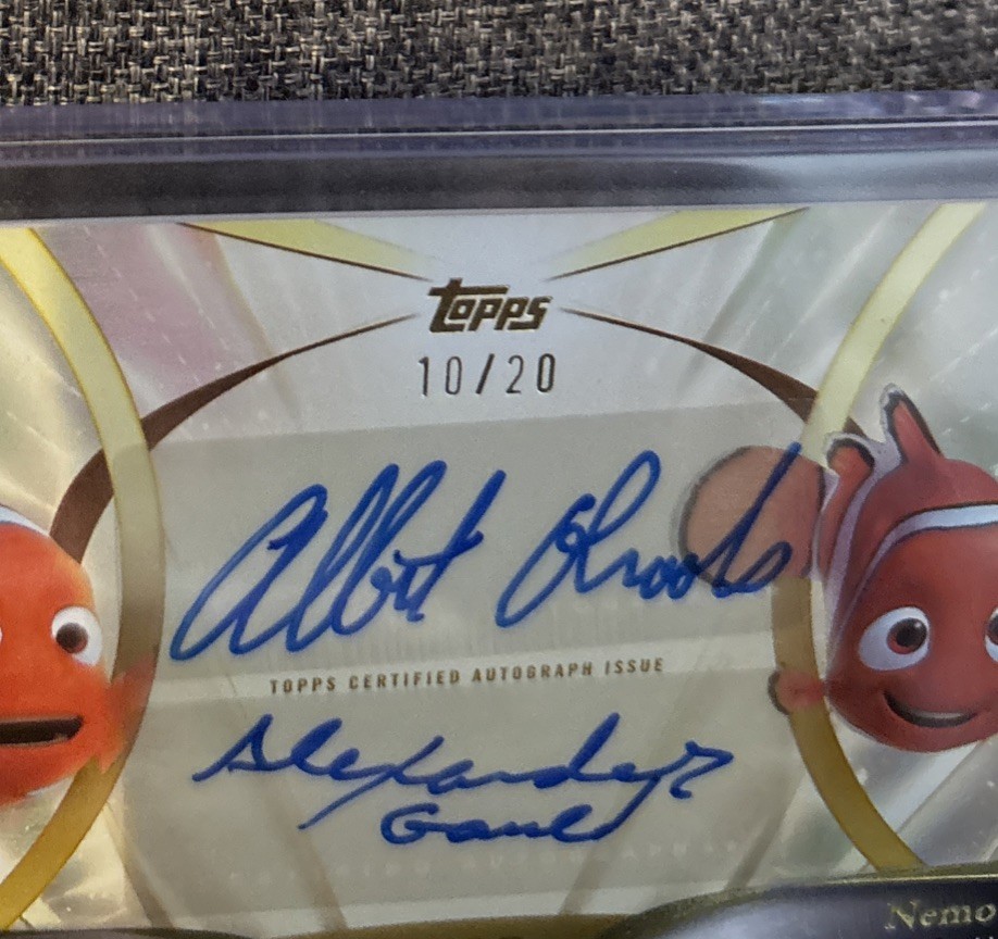 2025 Topps Pixar Gold #GDA-BG Golden Duo Auto /20; Voices of Nemo ...