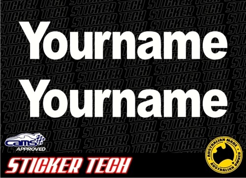 CAMS APPROVED RACE DRIFT RALLY SPORTS CAR NAME STICKER DECAL SET SUITS ...