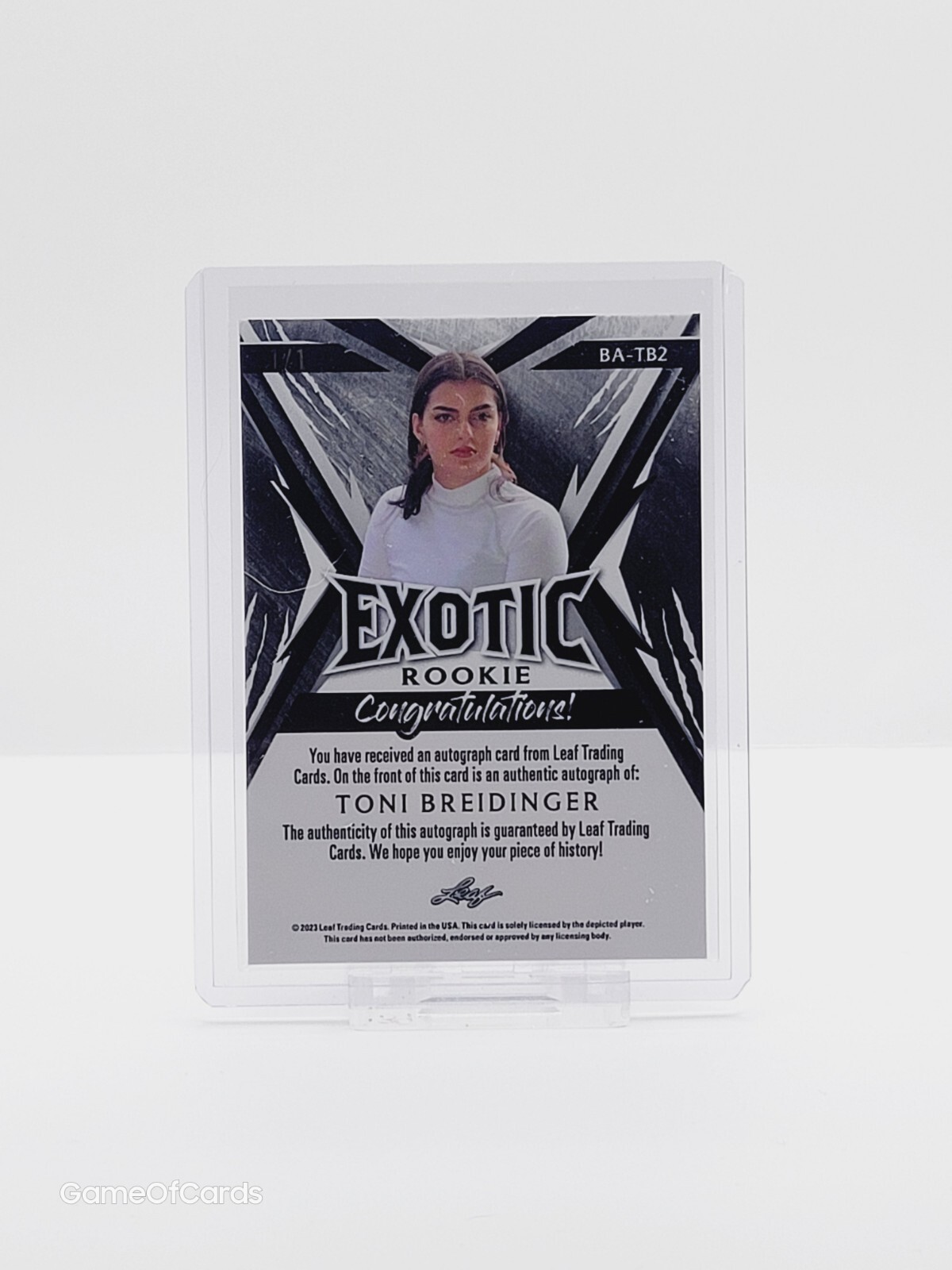 2023 Leaf Exotic Rookie TONI BREIDINGER RC Auto Autograph 1/1 - 1 of 1 ...