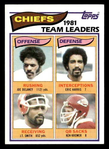 Joe Delaney / J.T. Smith 1982 Topps Team Leaders Card #109 Kansas City ...