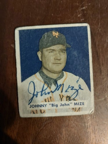 1949 Bowman Baseball Autographed #85 Johnny MIze | eBay