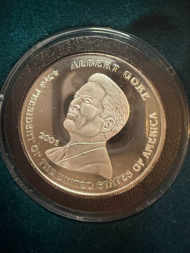 2001 Albert Gore And George W Bush 43rd Presidential .999 Silver Coin ...