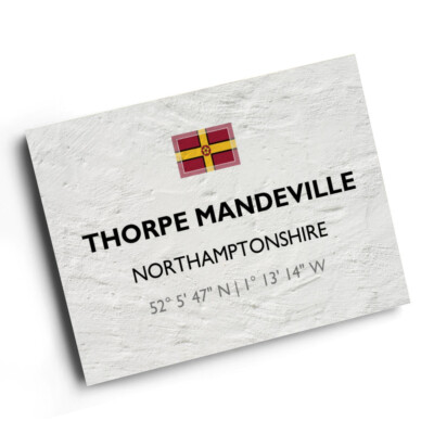 A4 PRINT - Thorpe Mandeville, Northamptonshire - Lat/Long SP5344 | eBay UK
