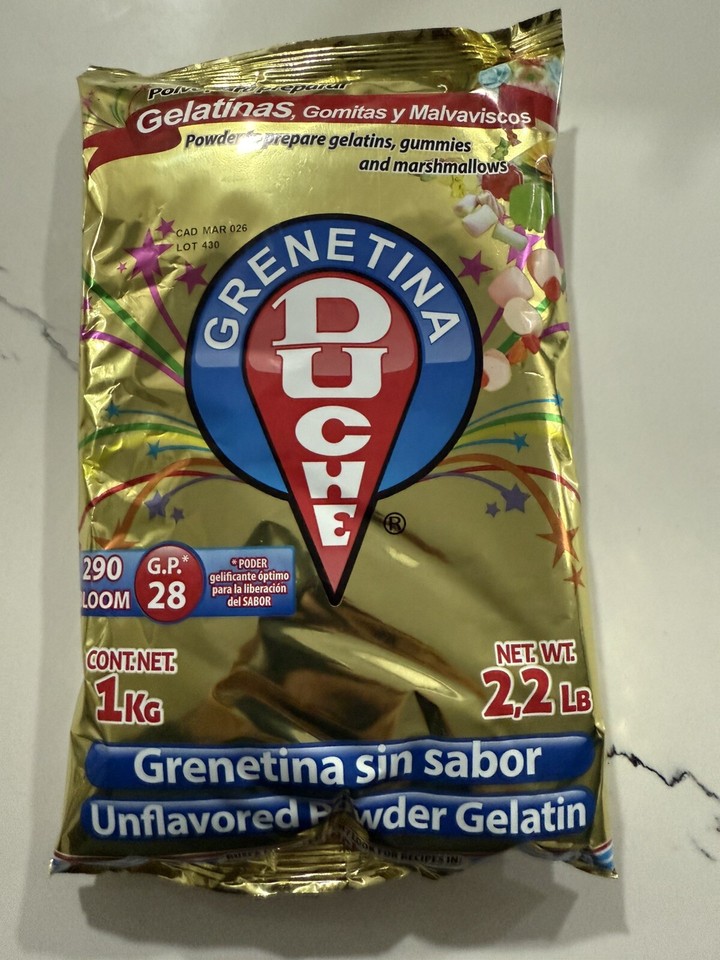 Grenetina Duche 1 Kilogram(2.2 Lb) Grenetina Sin Sabor Unflavored Pwder ...