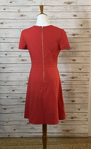 Eliza J business chic red short sleeve fit and flare dress Size 4 | eBay