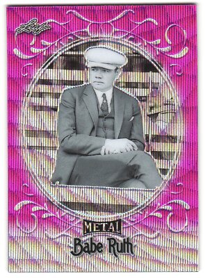 Babe Ruth 2019 Leaf Metal Babe Ruth Collection Pink Wave #27 /15 | eBay