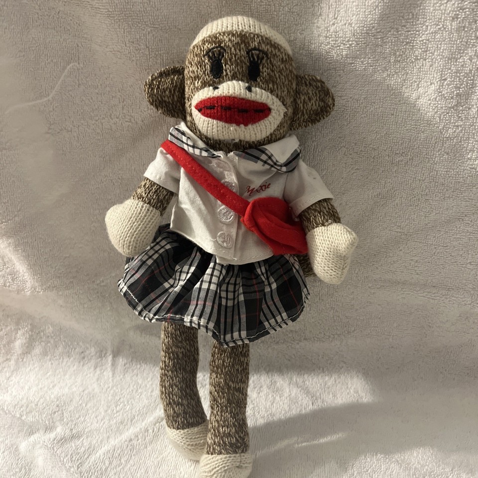 Maxxie The Original Sock Monkey-RARE-Vintage-in School Clothes-cross Body Purse | eBay