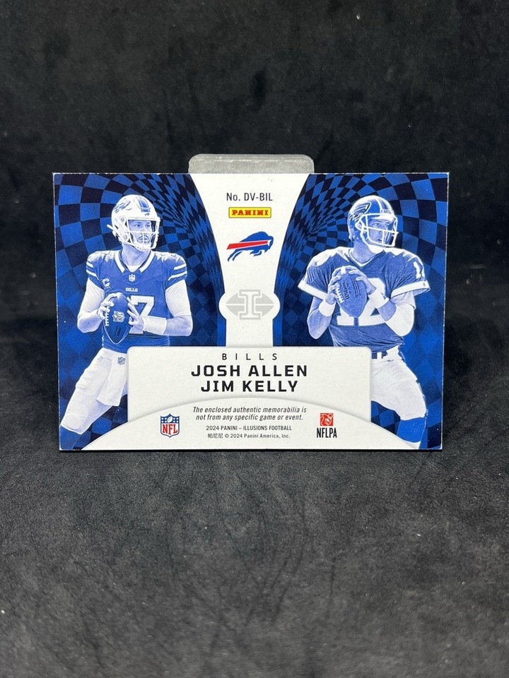 2024 Illusions Deja Vu Josh Allen ~ Jim Kelly Dual Patch #/199 #DV-BIL ...