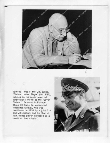 o42026 1987 orig photo politics Iranian leaders Dr Mohammed Mossadeq ...