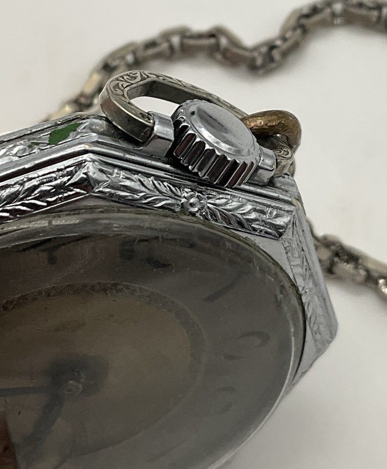 1927 Elgin 345 M3 12s 17j Octagon Pocket Watch W/ Fob | eBay