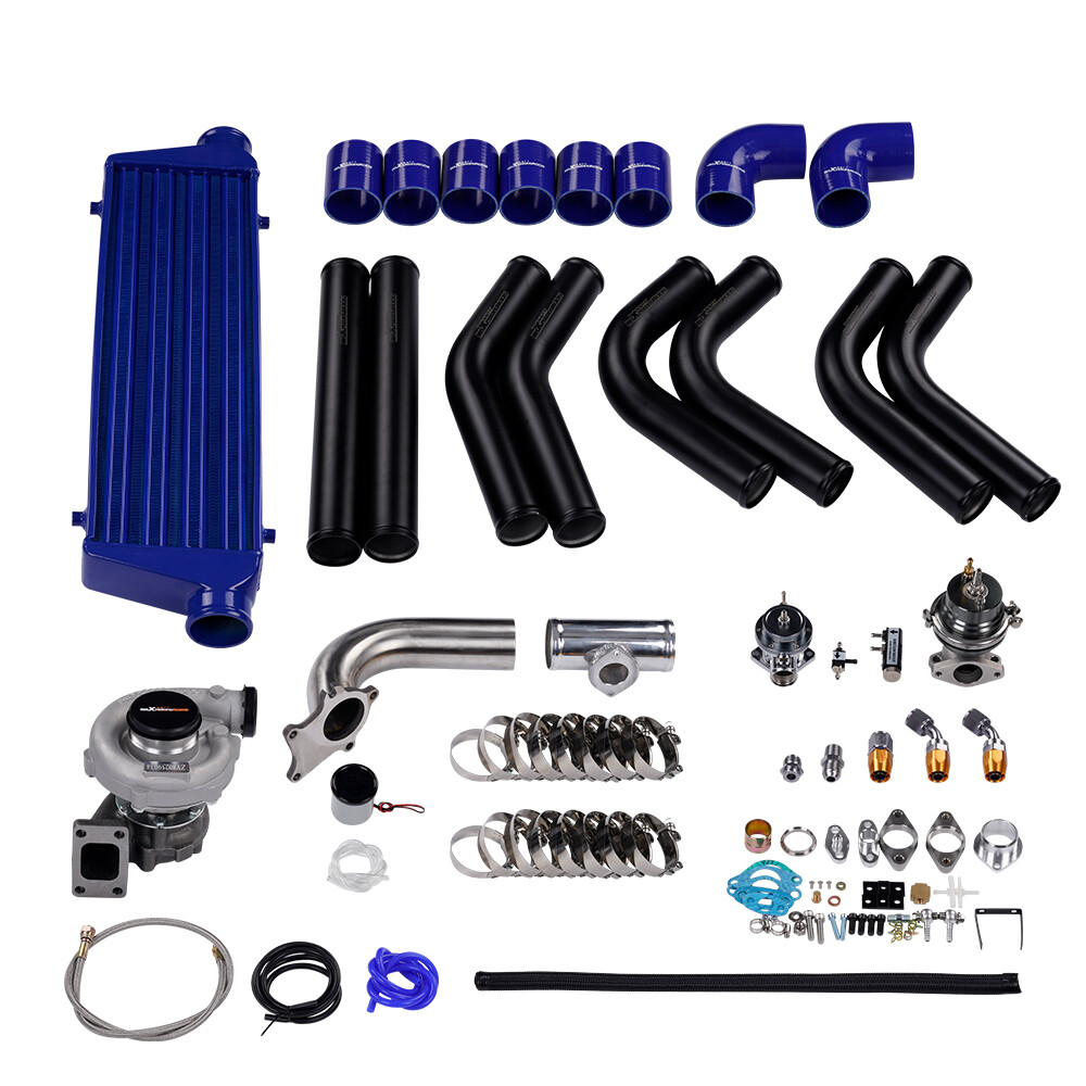 T3 T4 T04E Universal Turbo Kit Stage III+Wastegate+Turbo Intercooler ...