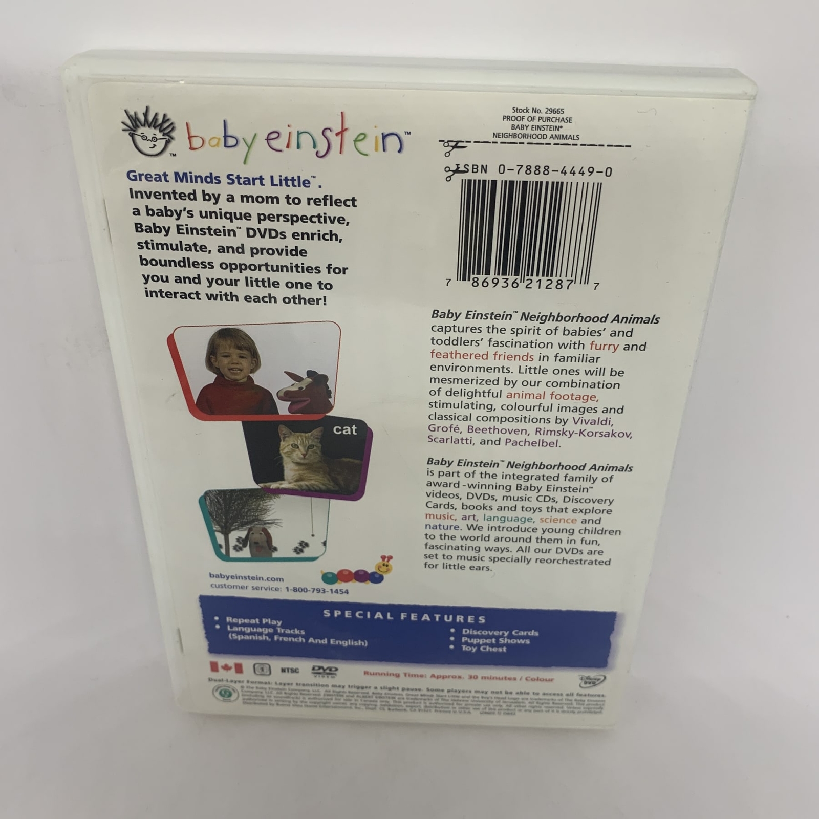 BABY EINSTEIN: NEIGHBORHOOD ANIMALS DVD Region 1 (US) Educational VGC ...