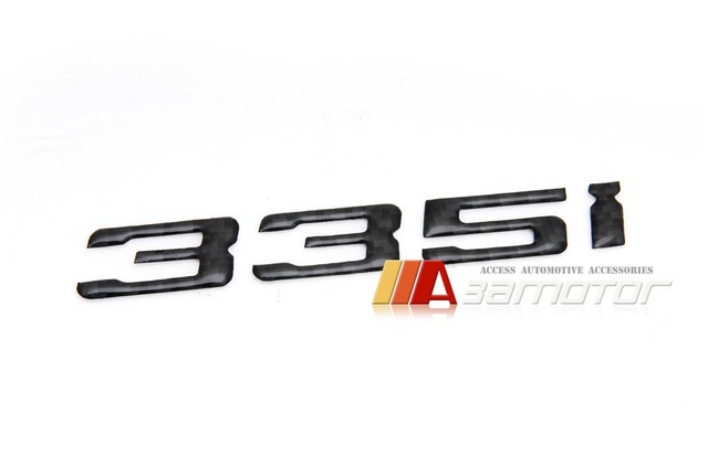 Trunk Emblem Badge Real Carbon Fiber Letters 335i Fits BMW E90 E92 F30 ...