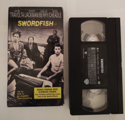 Swordfish (VHS) JOHN TRAVOLTA,HUGH JACKMAN,HALLE BERRY, DON CHEADLE ...