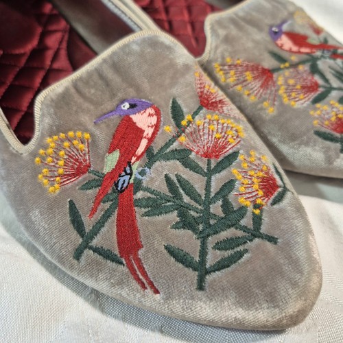 "Royal Perch" from Birdies x Minted Velvet with Embroidered Art By ...