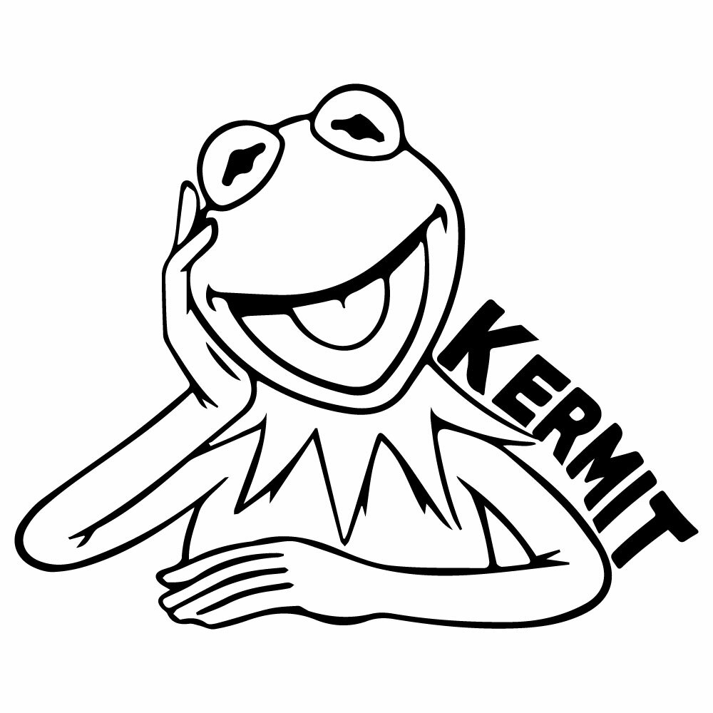 Kermit Drawing Printable Muppet & Shaun Of The Dead Mashup Kermit