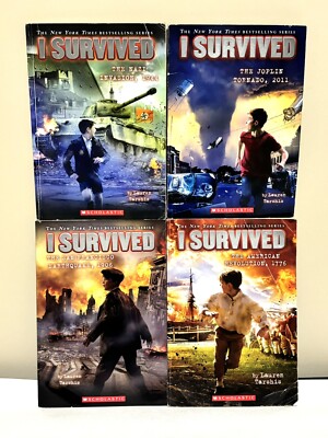Lot of 4 I SURVIVED Series Set of PB Chapter Books Lauren Tarshis Ages ...