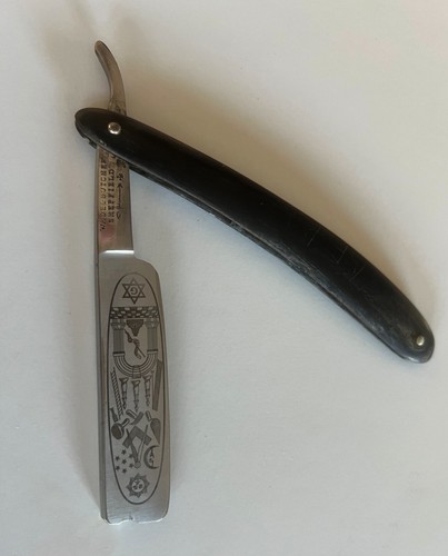 WADE AND BUTCHER STRAIGHT RAZOR SHEFFIELD MASONIC FREE MASON | eBay