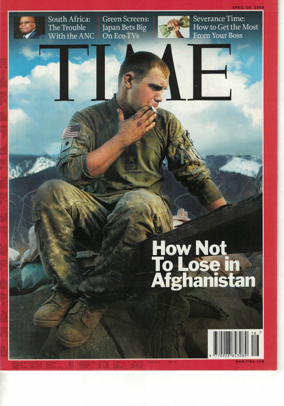 Afghanistan War Time Magazine 2009 April 20 Miley Cyrus Justin Fox ...