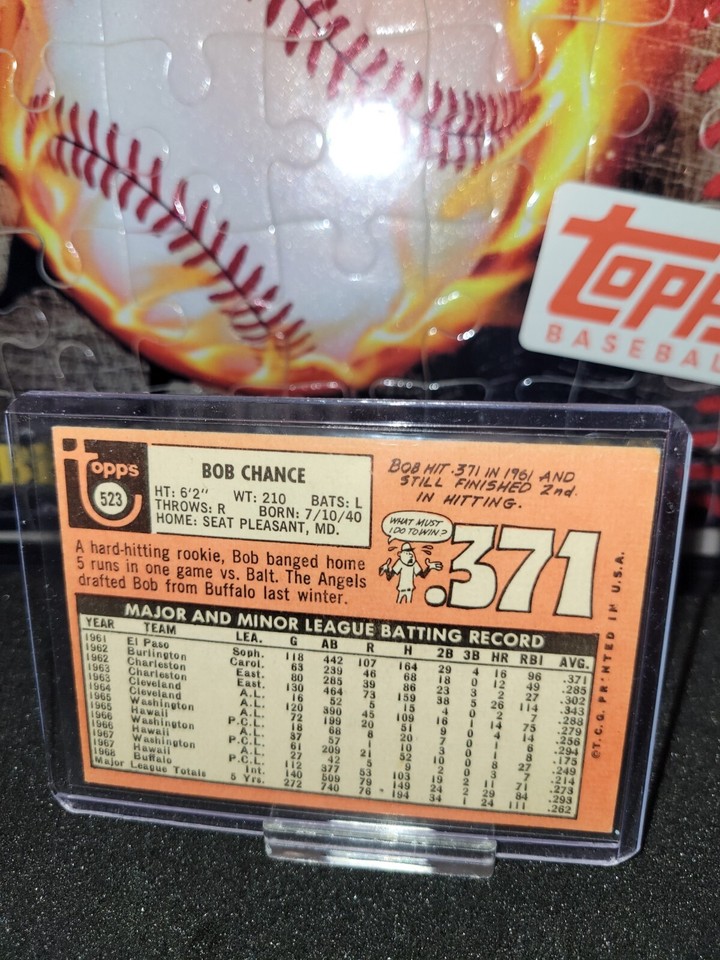 1969 Topps Bob Chance Angels #523 | eBay