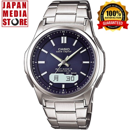 CASIO WAVE CEPTOR WVA-M630D-2AJF Blue Dial Solar Radio Analog Digital ...
