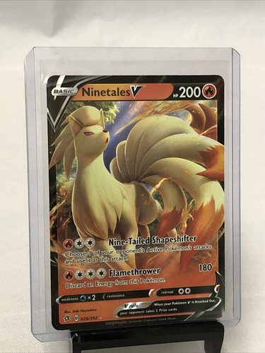 Pokemon Tcg Ninetales V Holo Rare 026/192 Rebel Clash | eBay