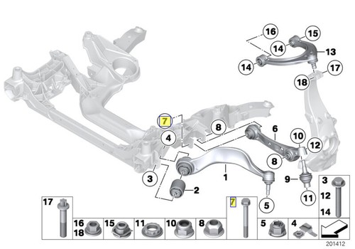 BMW 21 mm Hex-Head Bolt/Screw M14x1.5x110 mm Grade 10.9 33176760342 New ...