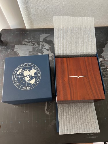 Vulcain Cricket Nautical Alarm Dive 42mm Steel Leather Band Box ...