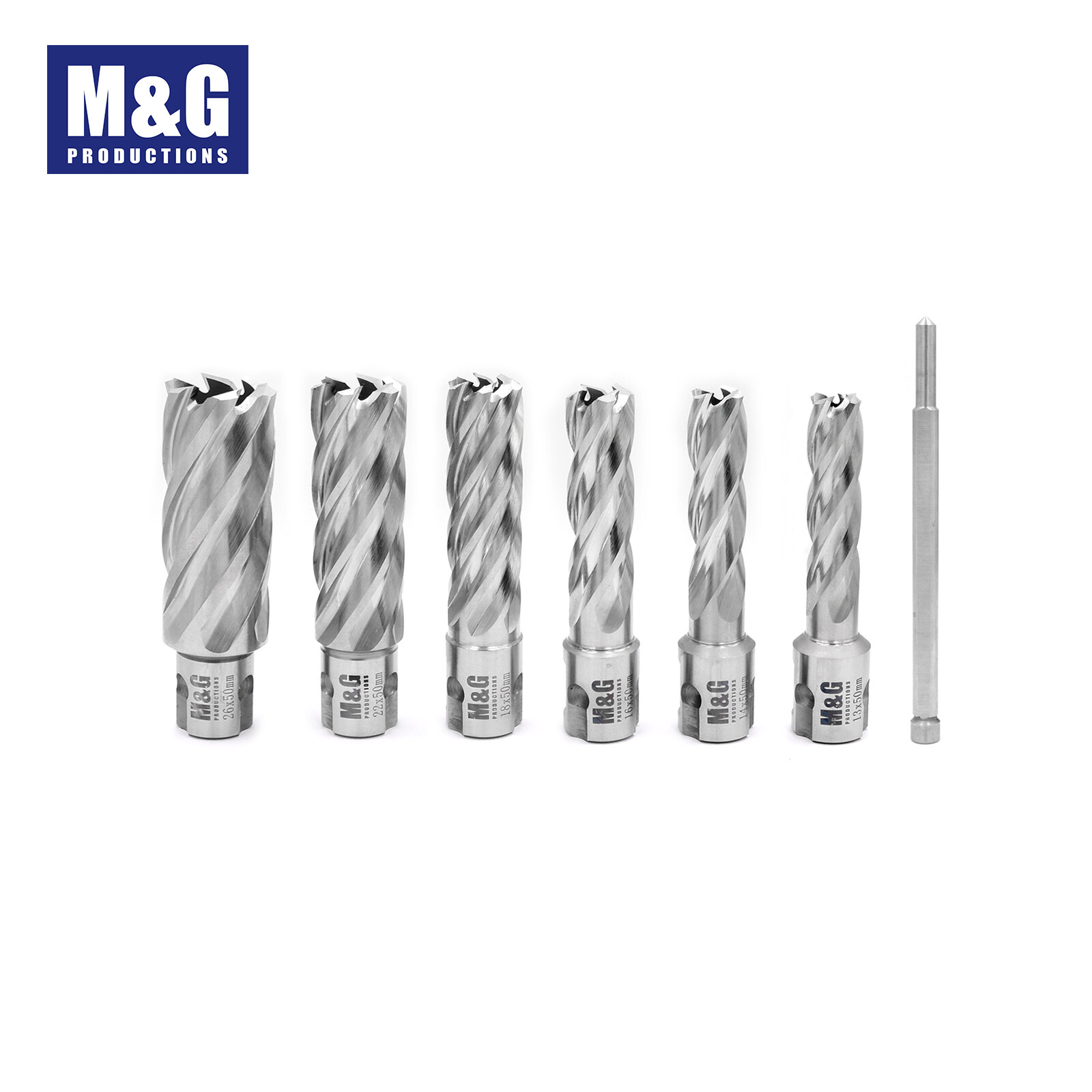 7 pcs HSS Annular Cutter set with(13/14/16/18/22/26mm) Cutting Depth ...