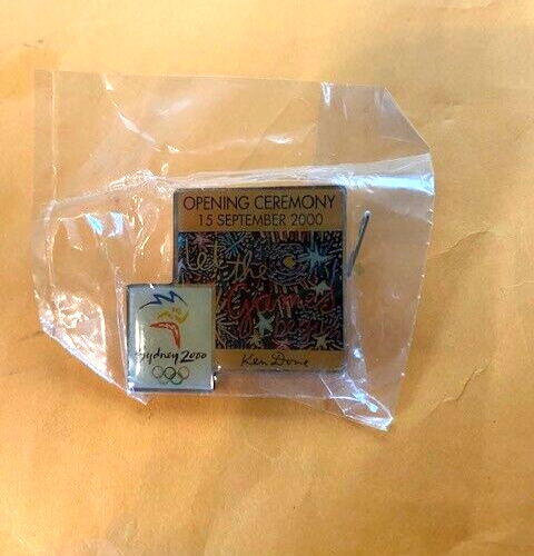 2000 SYDNEY OLYMPICS PIN KEN DOVE ARTIST OPENING CEREMONY LET THE GAMES ...