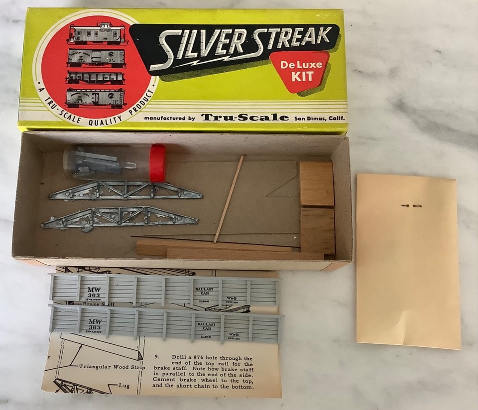 SILVER STREAK TRU-SCALE HO Scale 25 Ton Crane Parts + Ballast, Boom Car ...