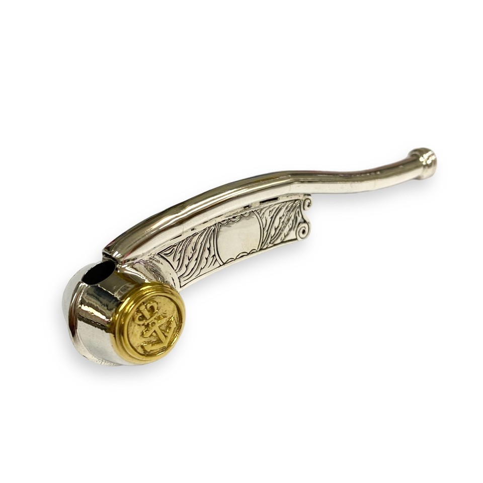 Antique Style Nautical Bosuns Whistle Boatswains Call Naval 925 ...
